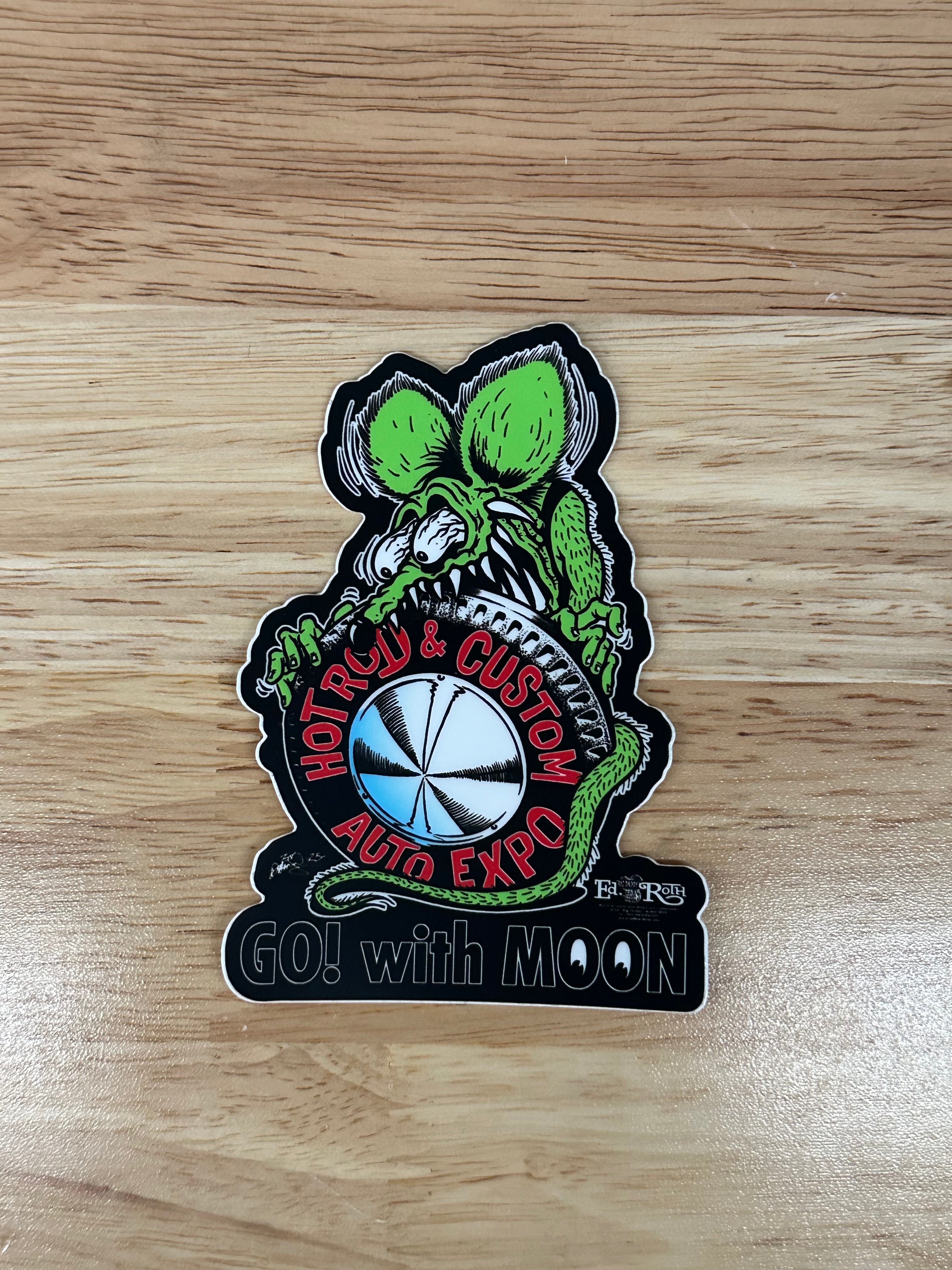 MOONEYES x RAT FINK x HOT ROD & CUSTOM MOON DISC STICKER – Kool Kulture