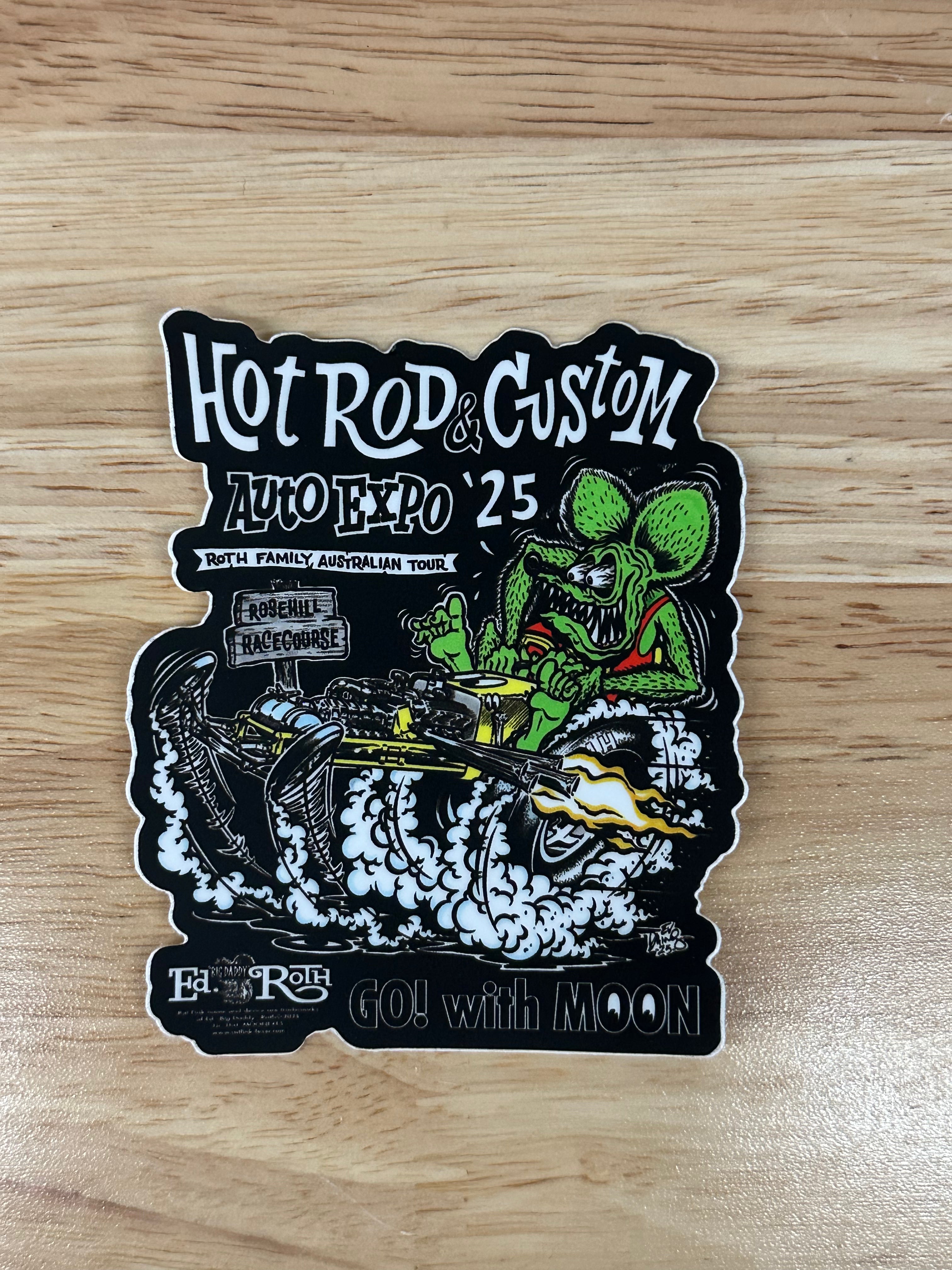 MOONEYES x RAT FINK x HOT ROD & CUSTOM DRAGSTER STICKER – Kool Kulture
