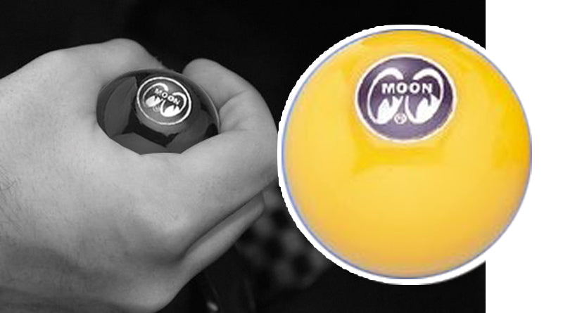 MOON ORIGINAL SHIFT KNOB - YELLOW W/ BLACK LOGO – Kool Kulture