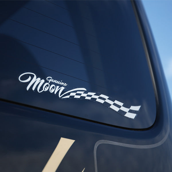GENUINE MOON WHITE CHECKER STICKER – Kool Kulture